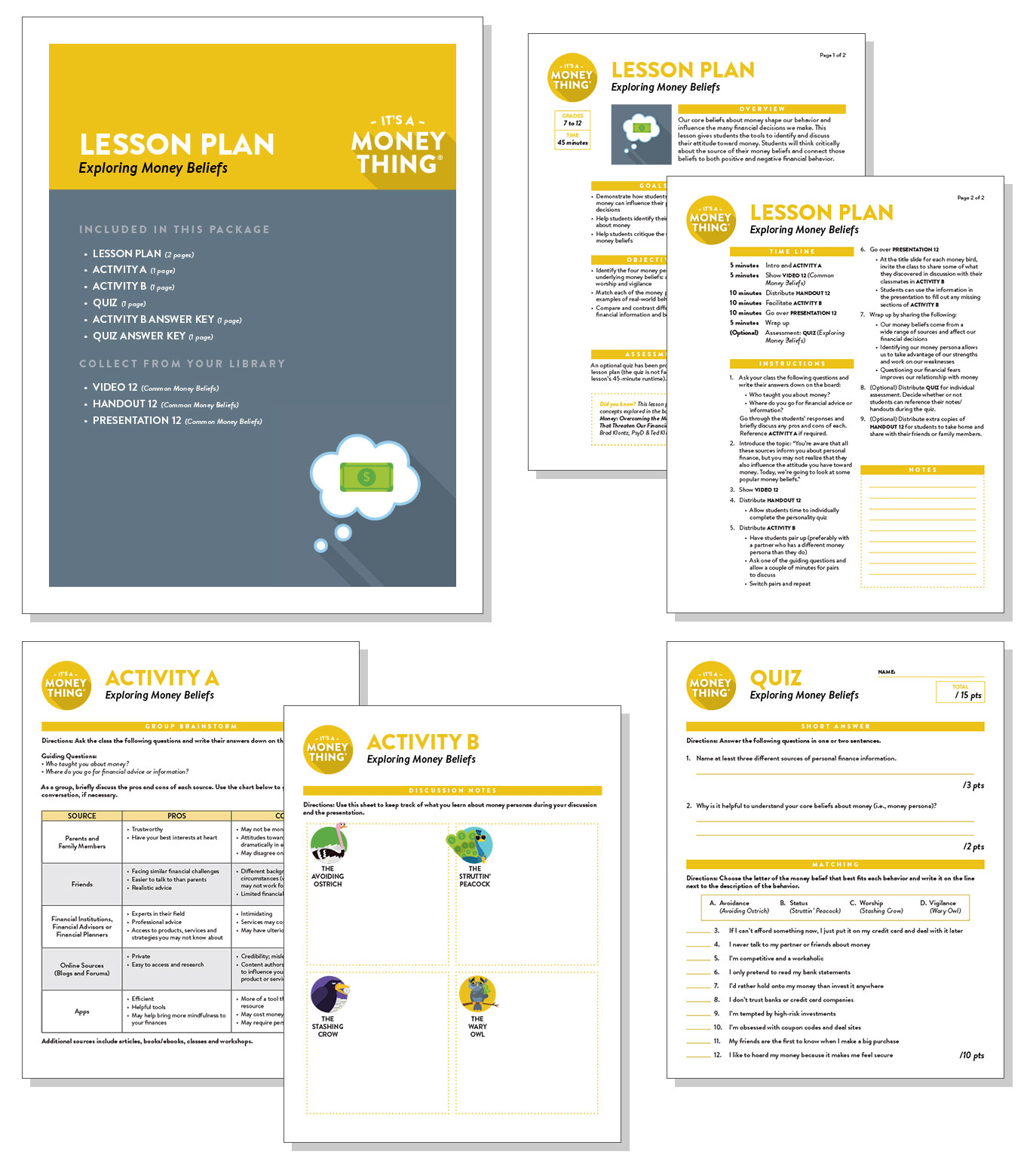 Exploring Money Beliefs Lesson Plan – Currency Marketing Exploring Money Beliefs Lesson Plan – Currency Marketing