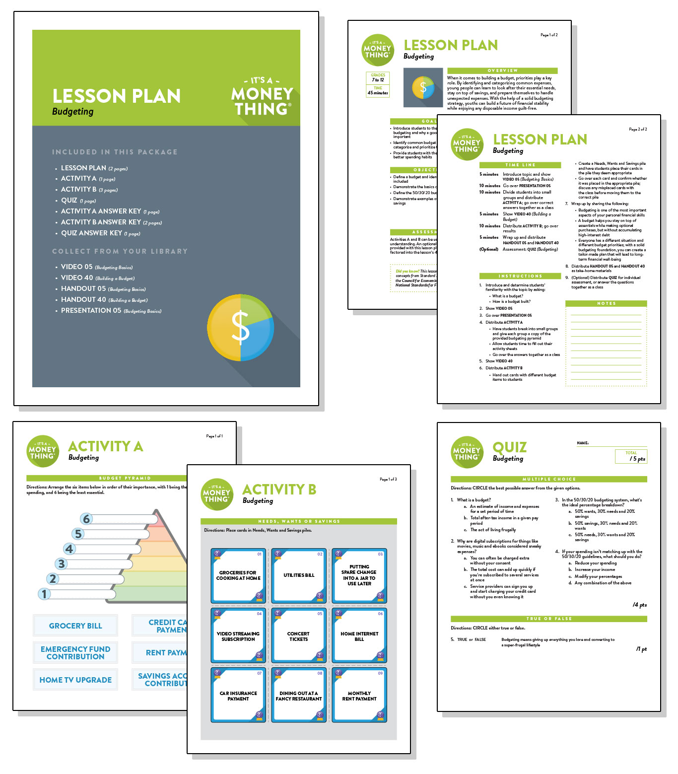 Budgeting Lesson Plan – Currency Marketing Budgeting Lesson Plan – Currency Marketing